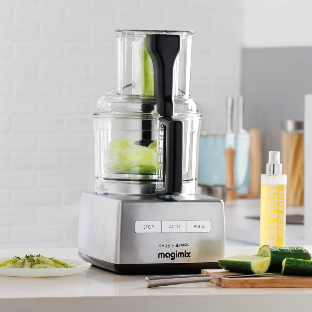 Magimix Compact 4200 XL Chrome 950 Watt Food Processor with Recipe Book ...